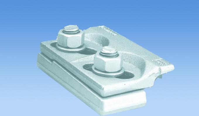 Plain Steel Two-hole Rail Clips , A100 / 120 Crane Rail Clamp ...