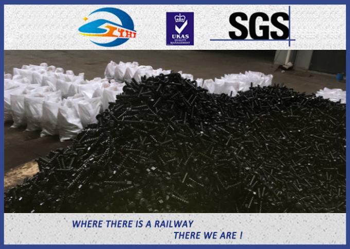 Railway Concrete Sleeper Screw Spike Ss8 Ss25 Ss35 24*160mm With ...