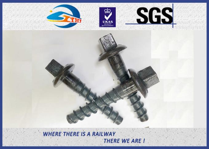 Railway Concrete Sleeper Screw Spike Ss8 Ss25 Ss35 24*160mm With ...