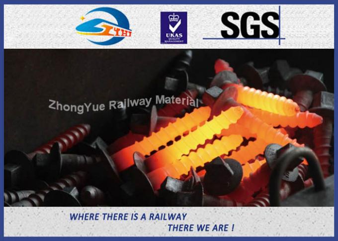 Railway Concrete Sleeper Screw Spike Ss8 Ss25 Ss35 24*160mm With ...