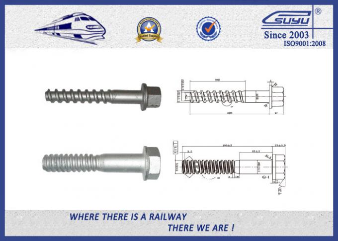 Ss8 Fe6 24Ø X 165mm Railway Sleeper Screws Spike With Retained Double ...